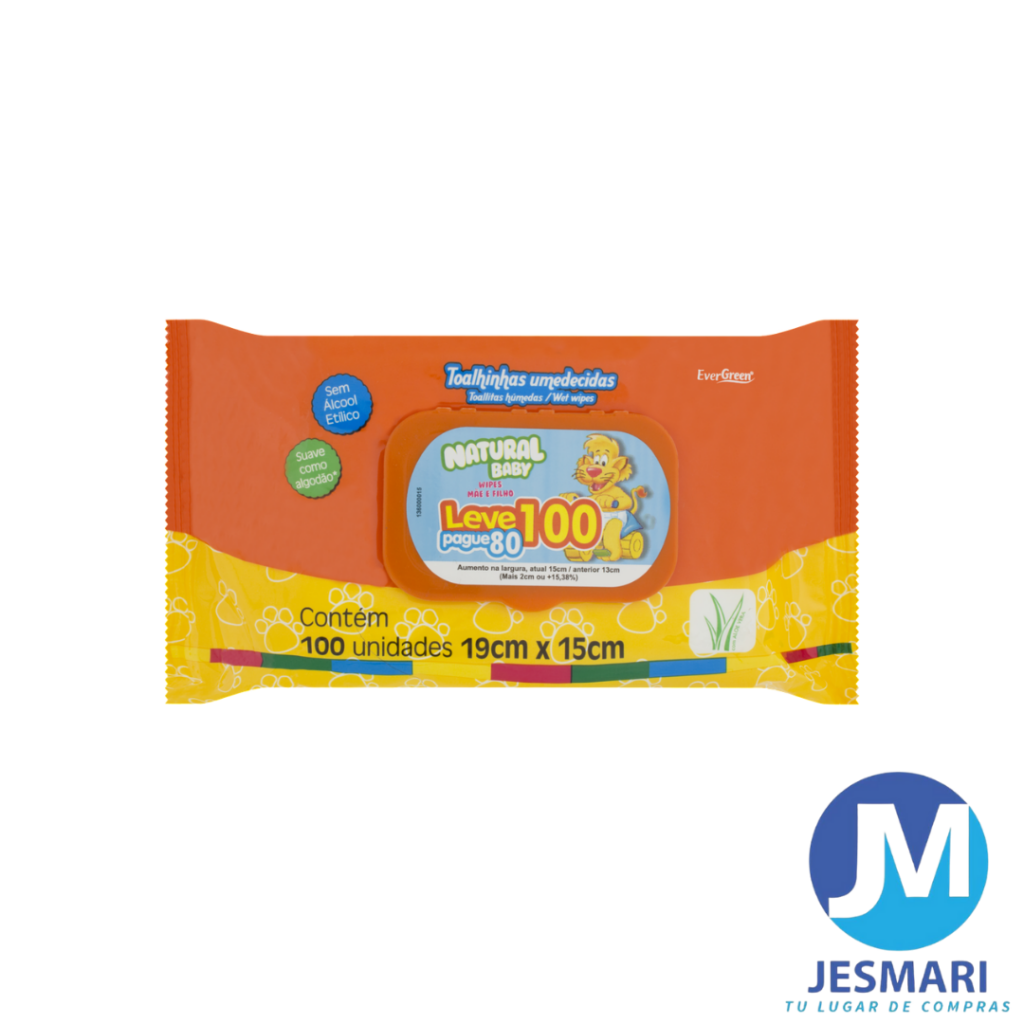 Toallita húmeda Natural Baby x100 – Jesmari
